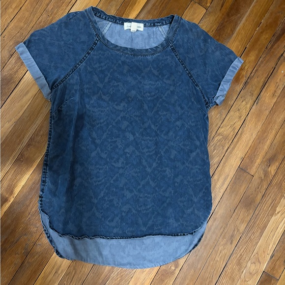 cloth & stone | Tops | Cloth Stone Blue Boxy Short Sleeve Tshirt | Poshmark